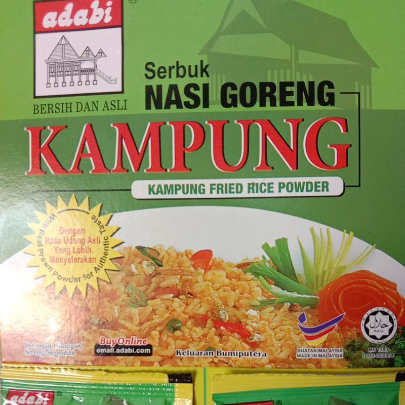 ADABI SERBUK NASI GORENG KAMPUNG 17G KAMPUNG FRIED RICE POWDER | Shopee ...