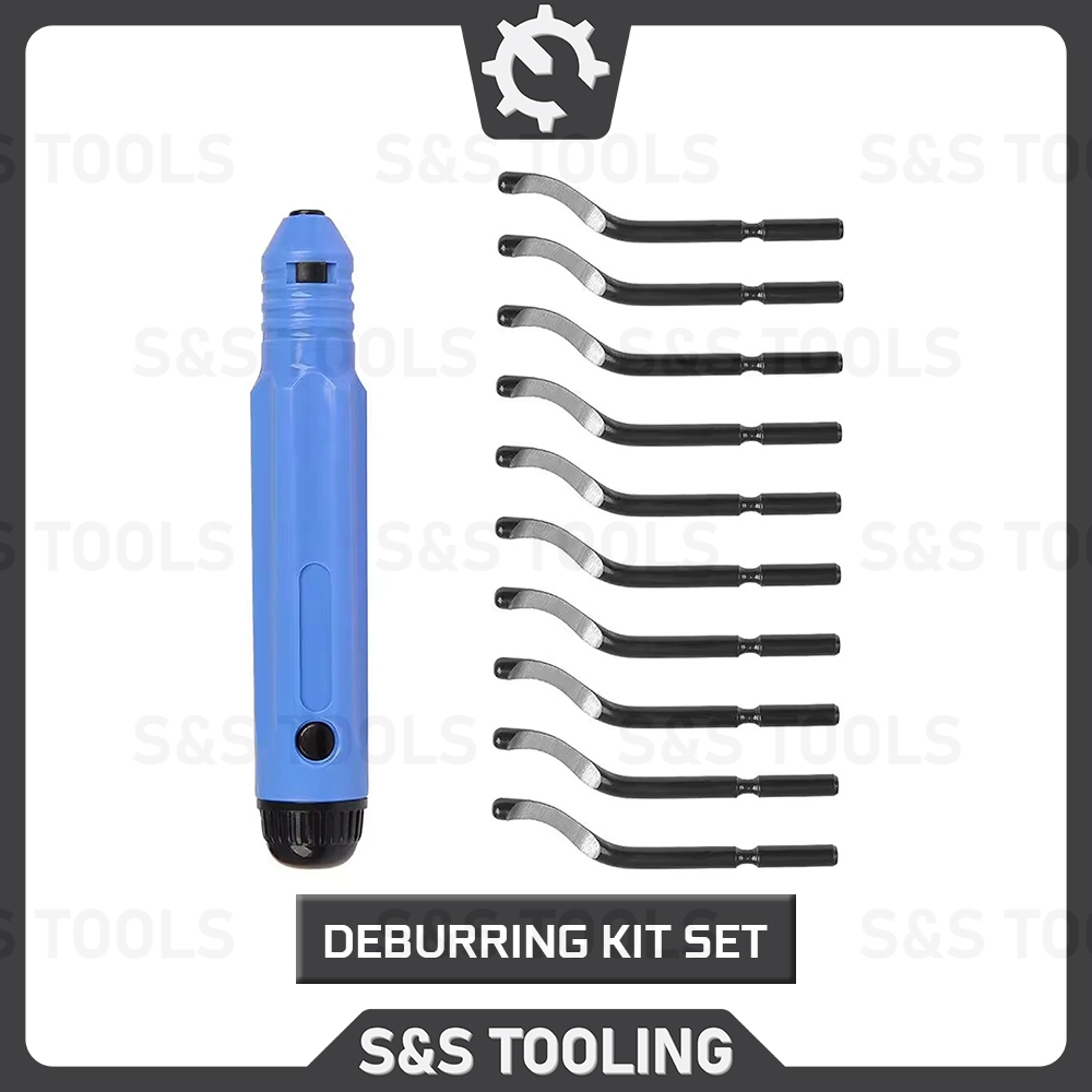 BS1010 Deburring Kit Set with NB1100 Handle Deburr Scraper Hand Trimmer Edge Cutter Knife (10pcs ...