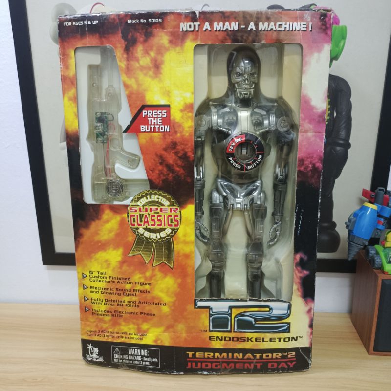 Vintage 1997 Toy Island Terminator 2 Judgement Day Endoskeleton Figure ...