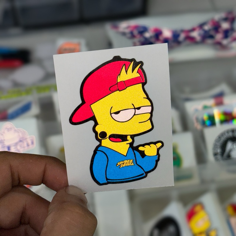 STICKER SIMPSONS JAYBEE | STICKER MOTOR | STICKER KERETA | Shopee Malaysia