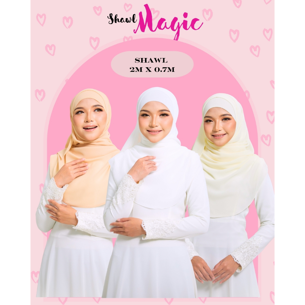 Magica Shawl by Qamraa Long Shawl Heavy Chiffon Offwhite all color ...