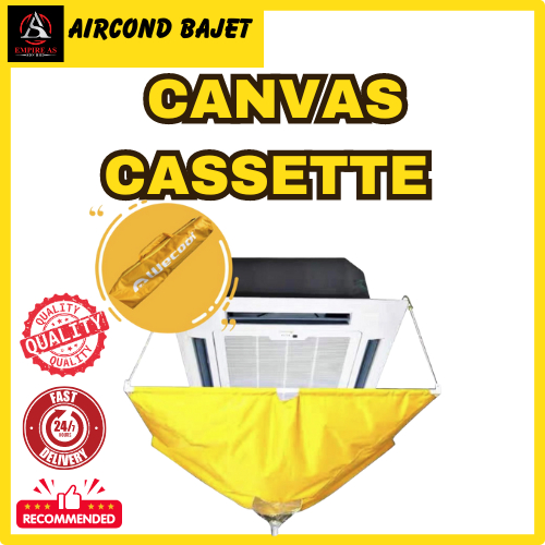 CANVAS CASSETTE AIRCOND with 5M HOST PIPE KANVAS KUNING AIRCOND KASSET ...