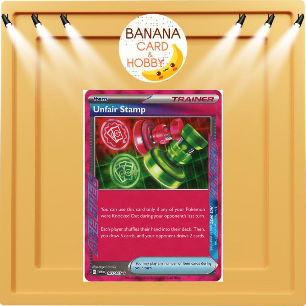 Pokemon TCG | Unfair Stamp 165/167 | Ace Spec Card | (Free Acrylic Case ...