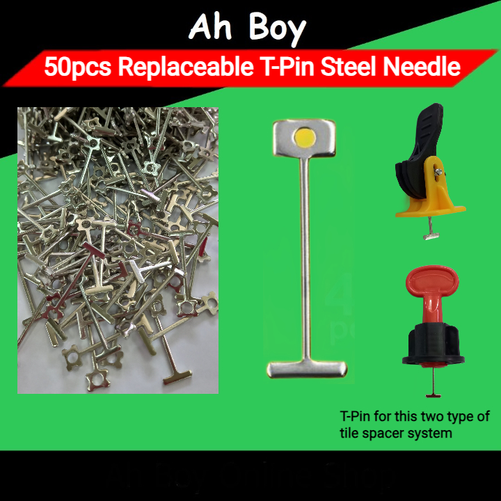 50pcs Replaceable T-Pin Steel Needle for Tile Spacer System Reusable T ...
