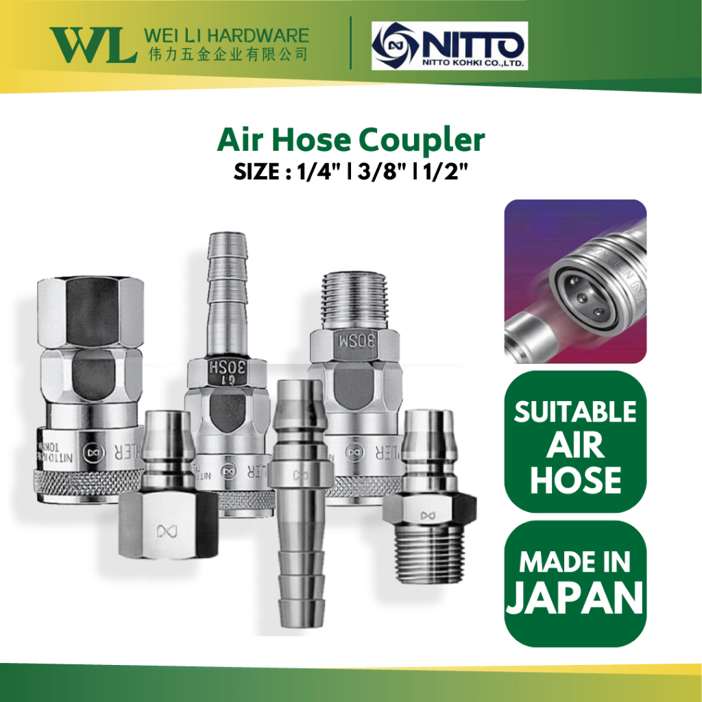 NITTO Japan Air Coupler/Air Hose Fitting/Air Compressor Hose/Quick ...