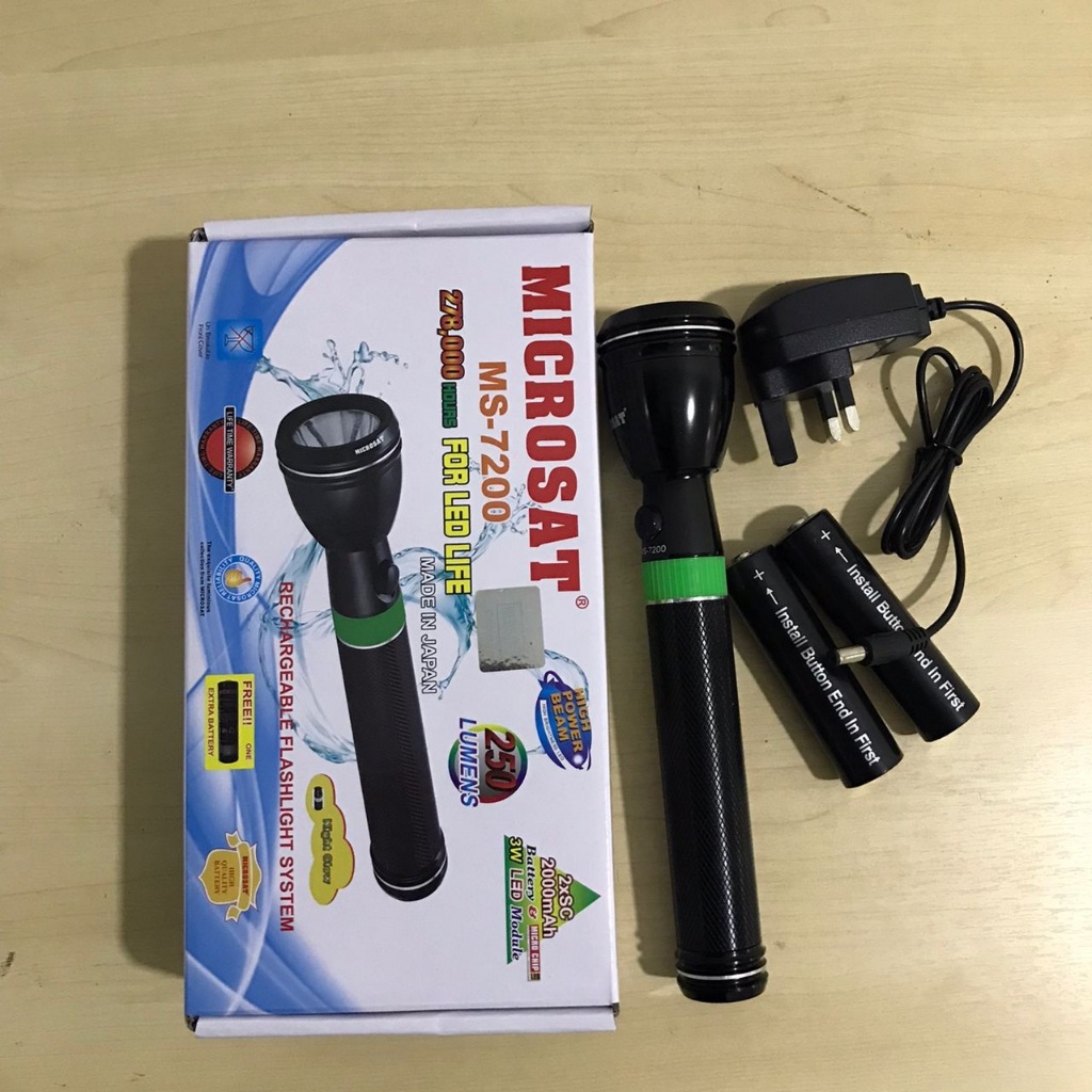 Flashlight Japan M72 Rechargeable Flashlight-Super Bright LED ...
