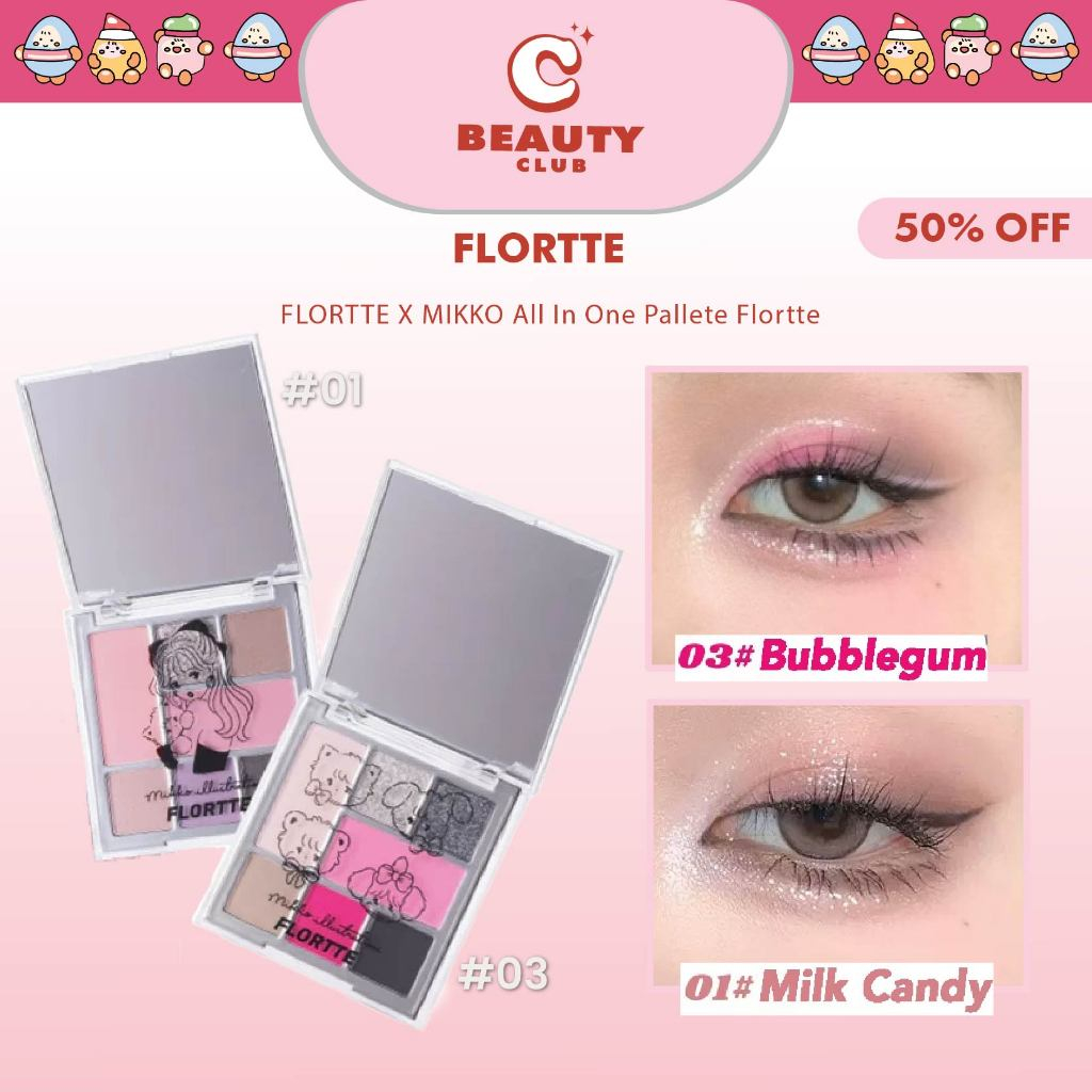 FLORTTE X MIKKO All In One Pallete Flortte 花落利亚 X Mikko 联名款软软派对系列多功能综合盘 | Shopee Malaysia