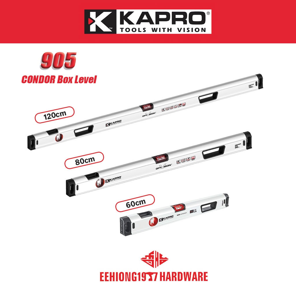 KAPRO 905 60cm 80cm 120cm CONDOR Professional Box Level Spirit Level ...