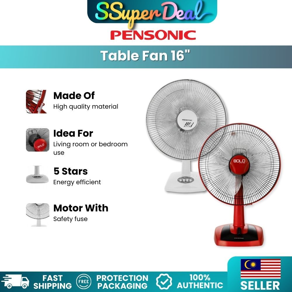Pensonic Table Fan 16" | PF-4102 | PF-41A | PF-41B | Shopee Malaysia