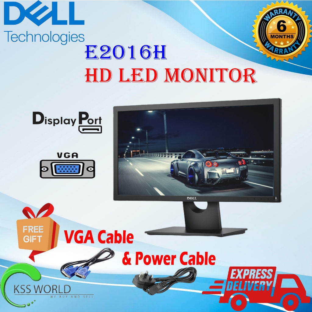 Dell E2016H 20" inch HD LED MONITOR (Response Time: 5 ms, 60 Hz Refresh ...