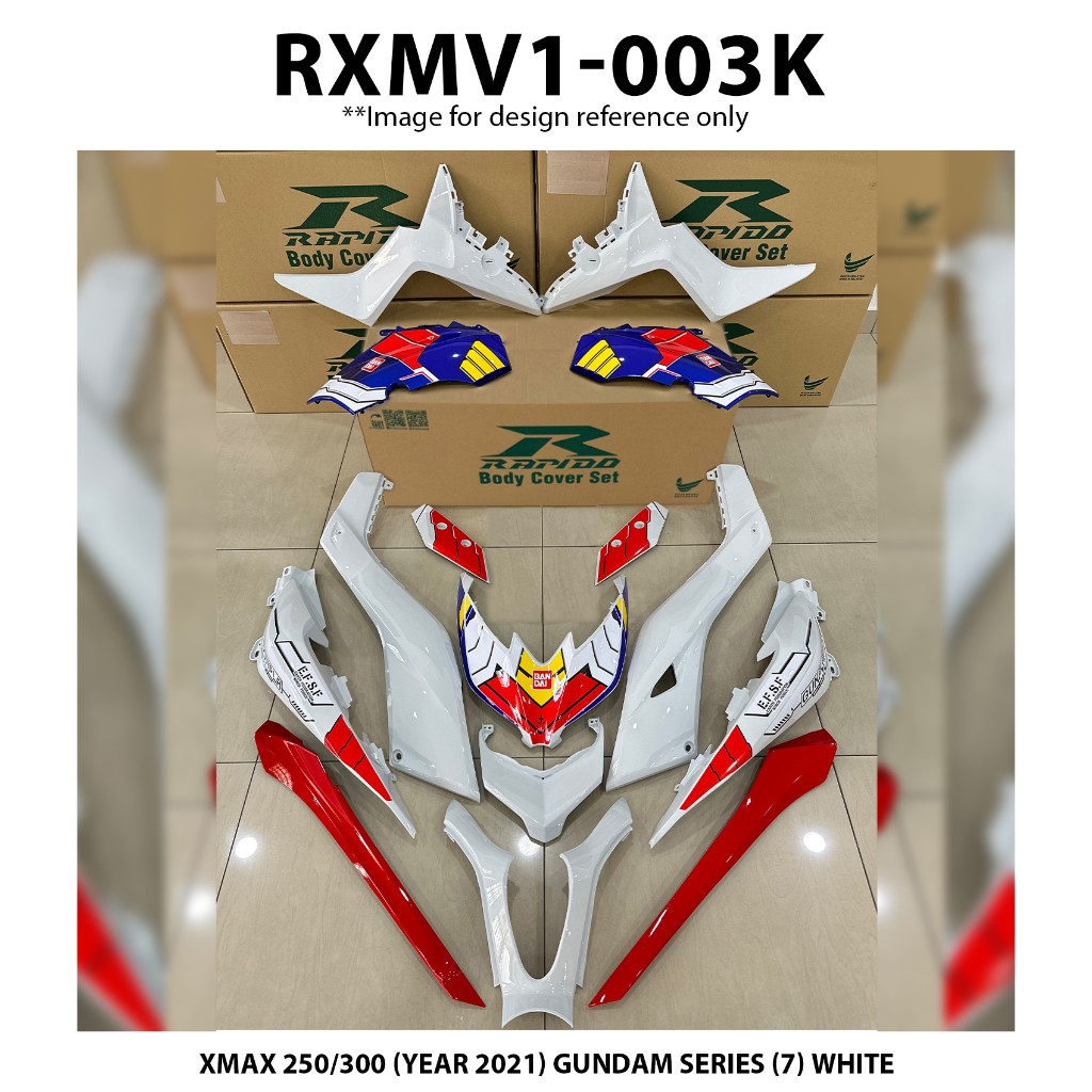 Cover Set Rapido Yamaha XMAX 250 / 300 ( Year 2021 ) Gundam Series (7 ...