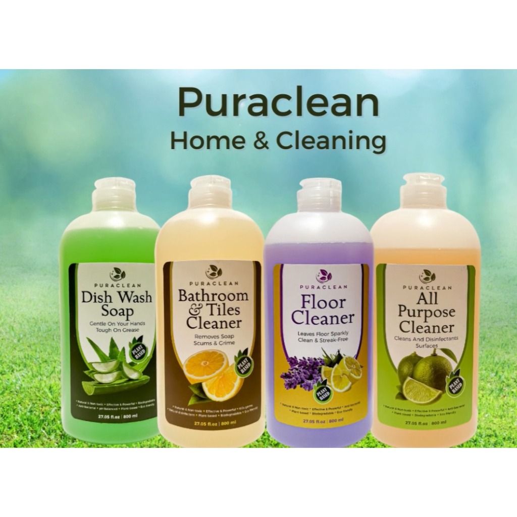 PURACLEAN: All Purpose Cleaner 800ml / Floor Cleaner 800ml / Bathroom ...