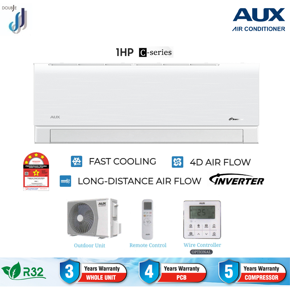 AUX 1.0-2.0HP R32 Inverter Air-conditioner C-series ASW-CAR3DI | Shopee ...