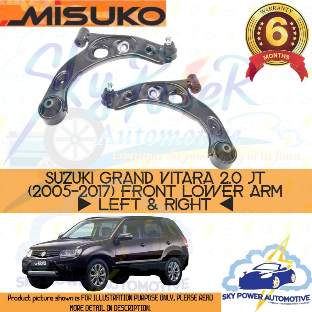 SUZUKI GRAND VITARA 2.0 JT (2005-2017) MISUKO LOWER ARM ( FRONT LEFT ...