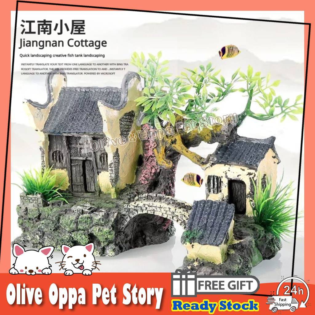 🐠🦐【READY-STOCK】Fish Tank Landscape Decoration Hiasan Dekorasi Chinese ...