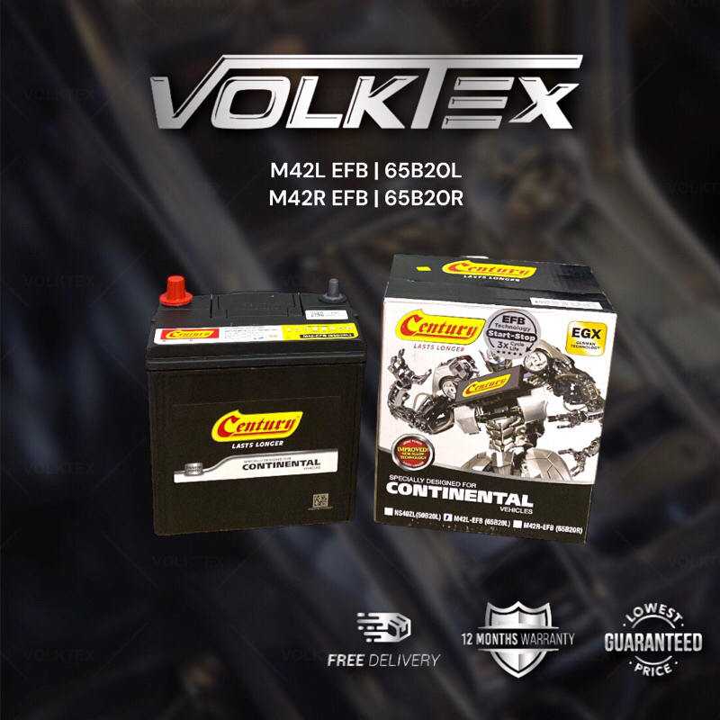 M42L | M42R EFB Century Continental 65B20L/R | Myvi Bezza Ativa Aruz | Shopee Malaysia