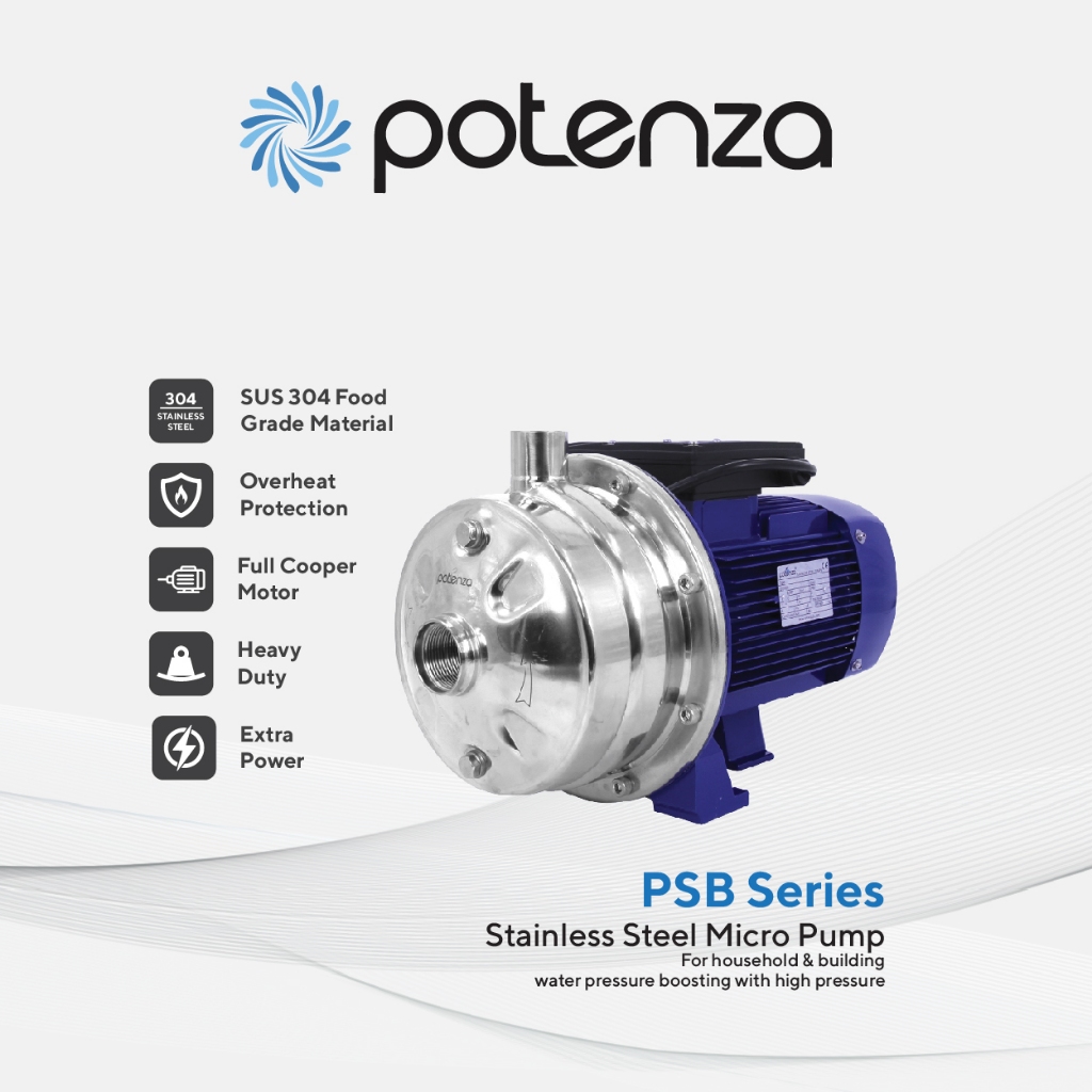 POTENZA WATER PUMP PSB SERIES - STAINLESS STEEL MICRO PUMP | Shopee ...