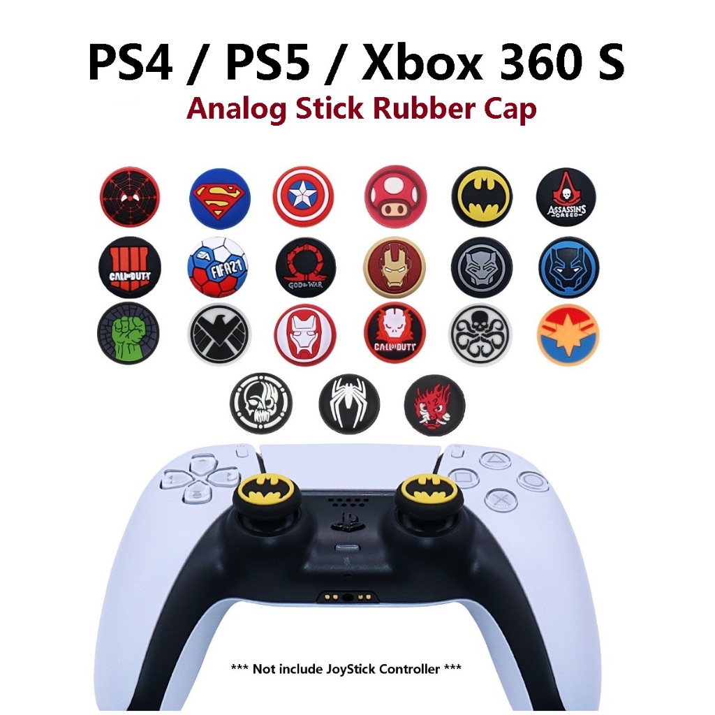 PS4 / PS5 / Xbox 360 S Silicone Thumb Analog Stick JoyStick Grips ...
