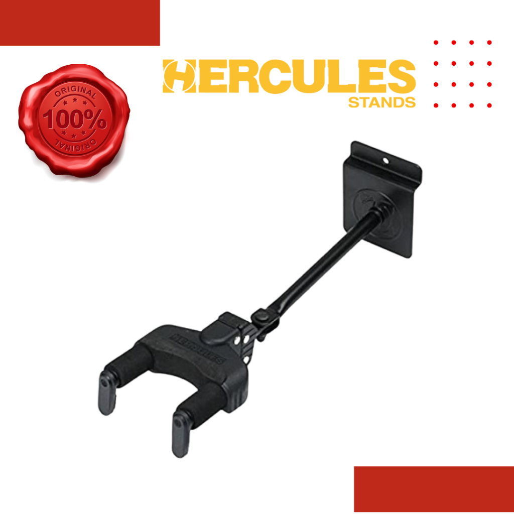 Hercules GSP40SB PLUS Guitar Hanger, For Slat Wall (Long Arm) | Shopee ...