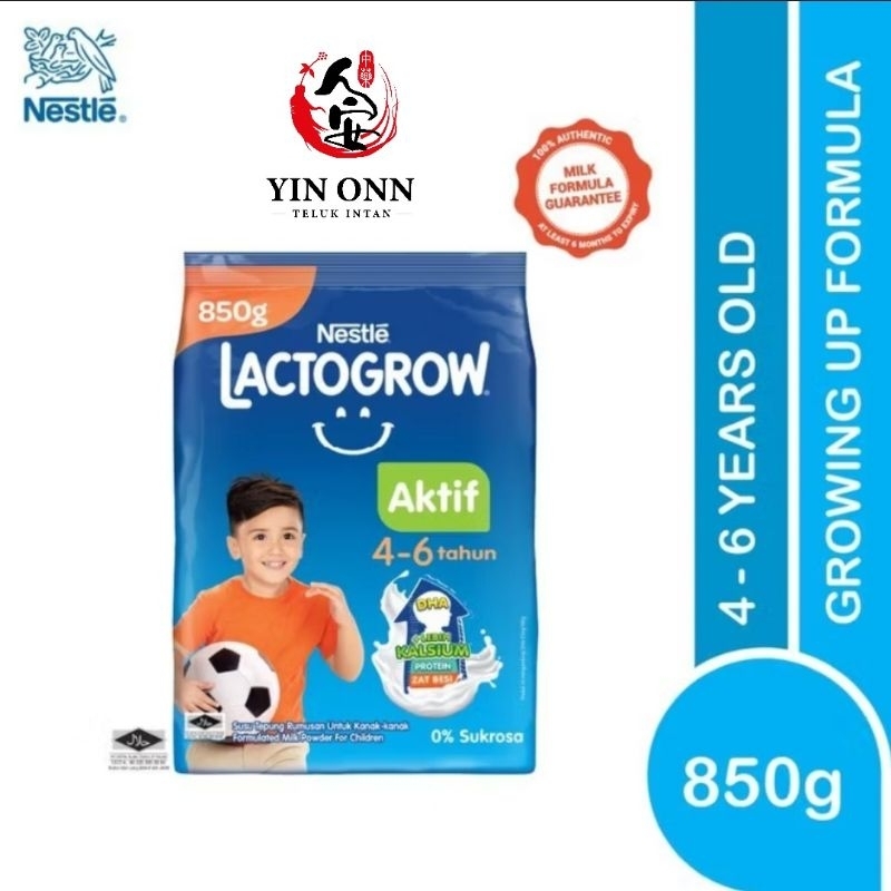 Nestle Lactogrow Aktif 4-6 tahun (850g) | Shopee Malaysia