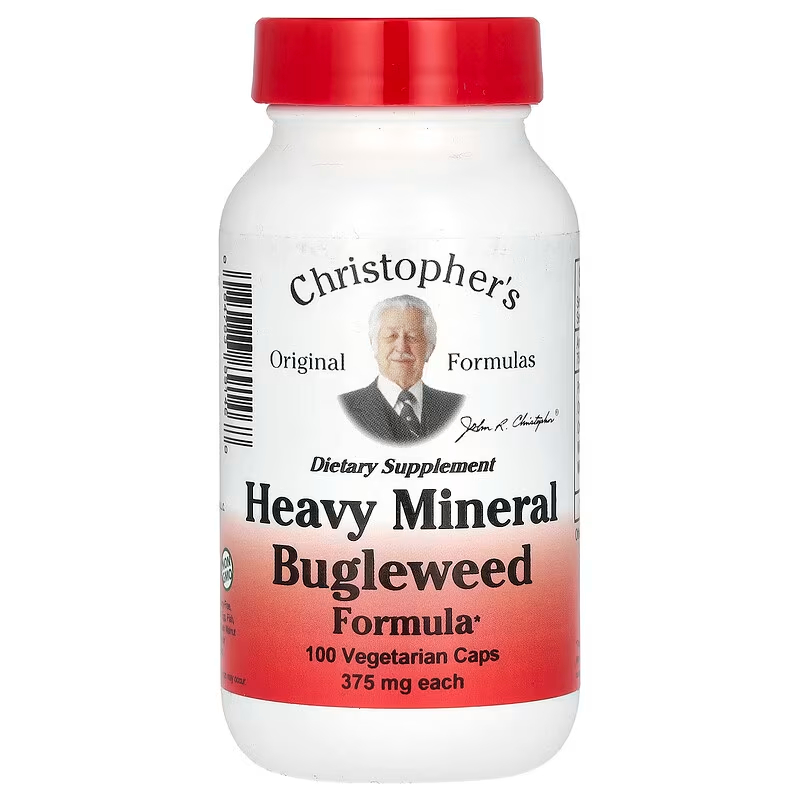 Christopher's Original Formulas, Heavy Mineral Bugleweed Formula, 375 mg, 100 Vegetarian Caps ...