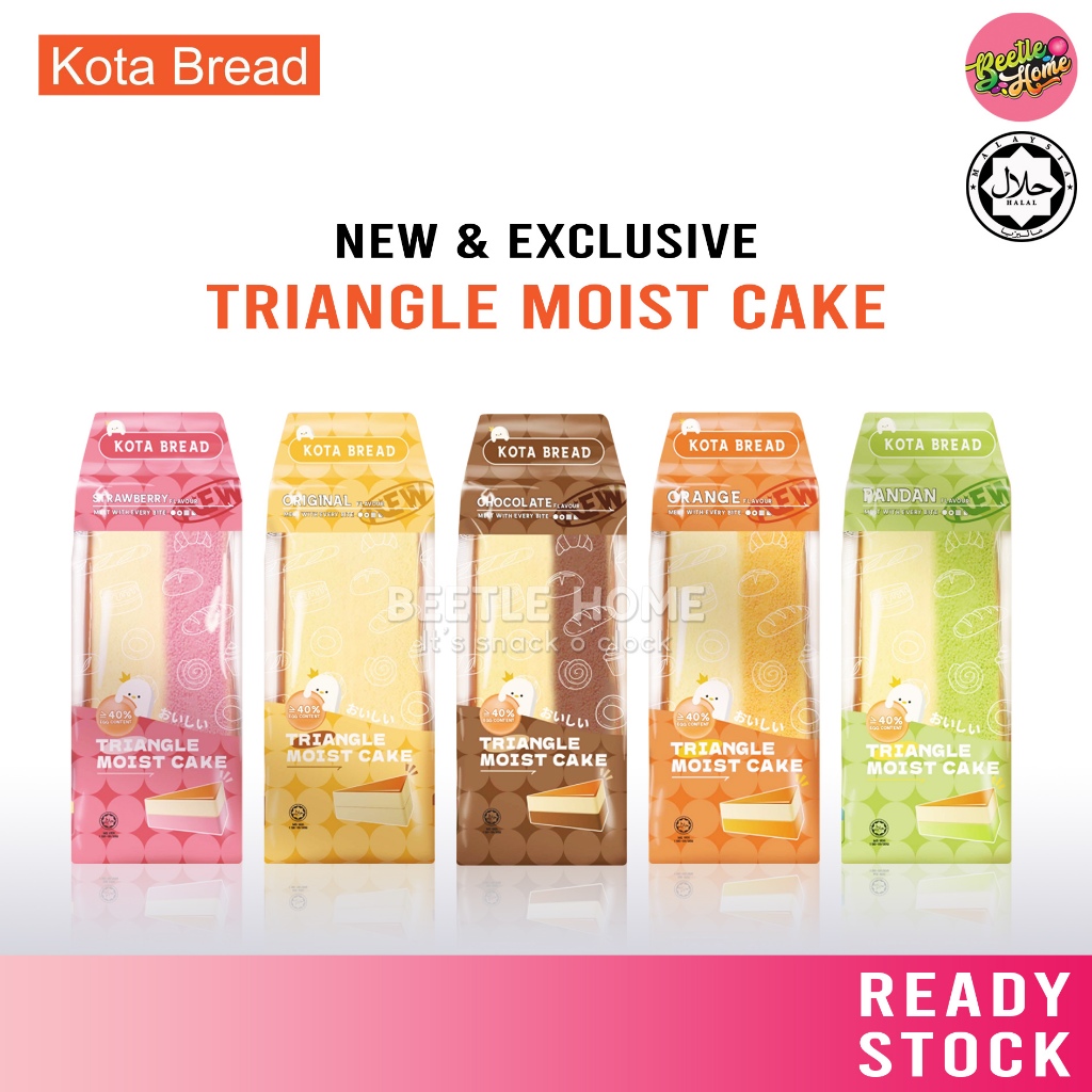 Kota Bread Triangle Cake Kek Viral Kek Segi Tiga Original Chocolate Strawberry Pandan Orange ...