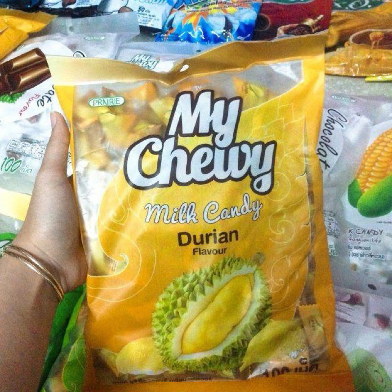 👉💥New Item 💥New stock Produk Thailand candy💥👈 My Chewy Milk Candy Durian /Candy Apple /Candy ...