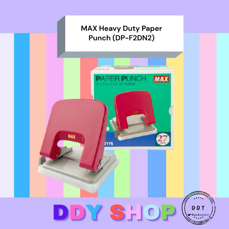 Max Heavy Duty Paper Punch Two Holes D Type Puncher Penebuk Lubang 打洞机 ...