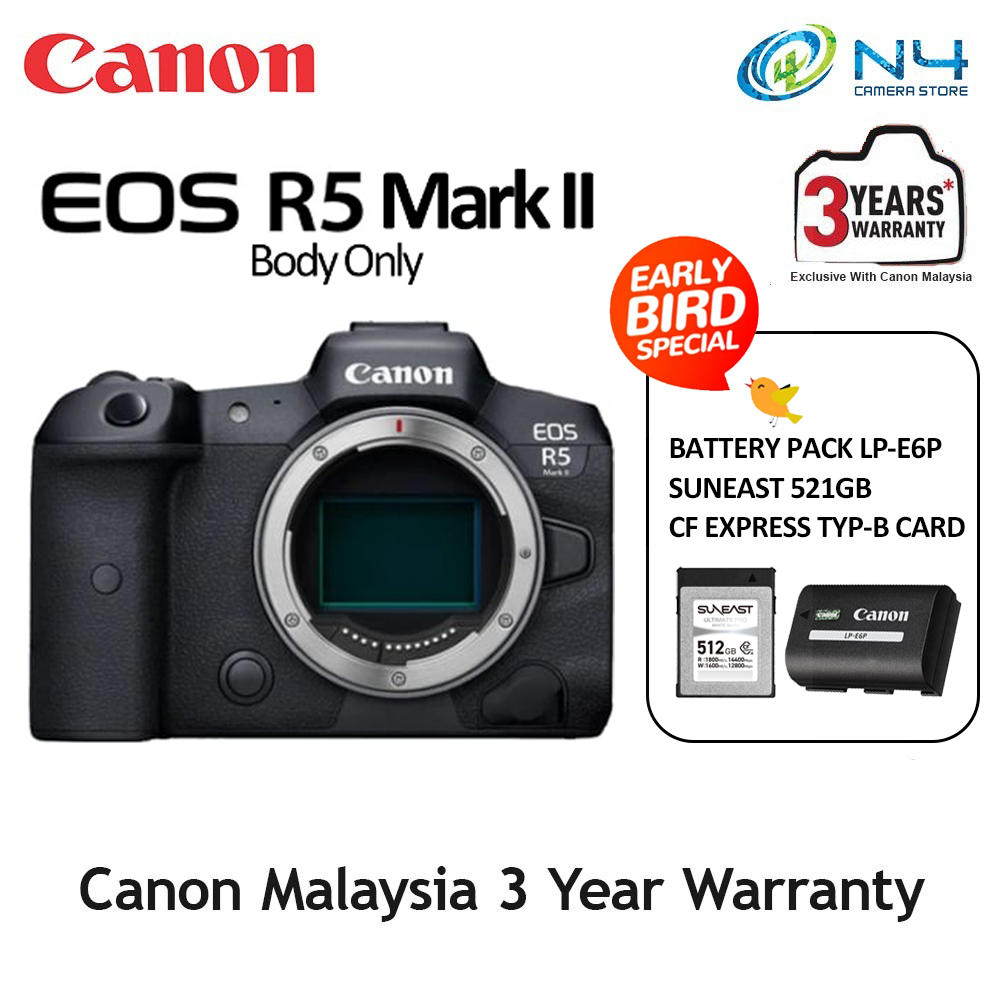 Canon EOS R5 Mark II Full-frame Mirrorless Digital Camera Canon Malaysia 3 Year Warranty ...