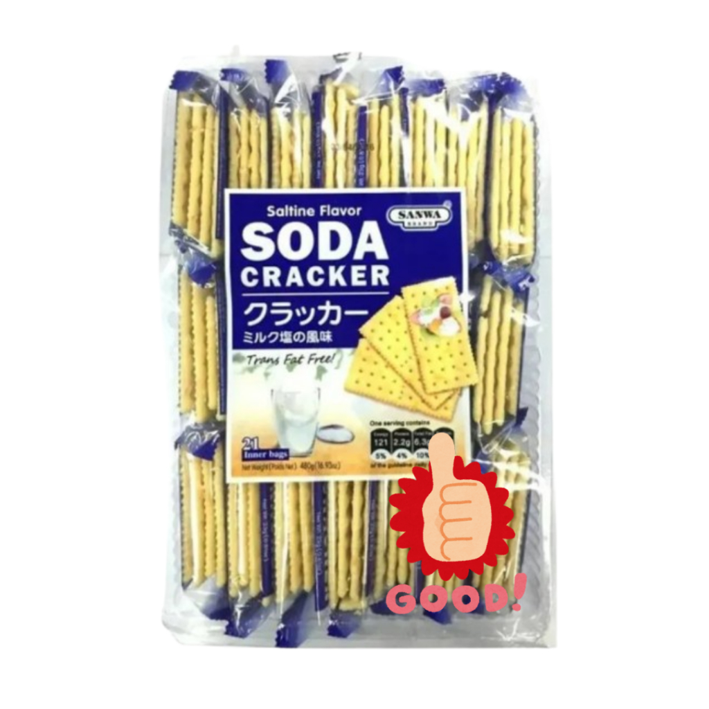 SANWA SODA Crackers Soda Biscuits 480g 苏打饼干/ TRAIN Brand Gel Layer ...