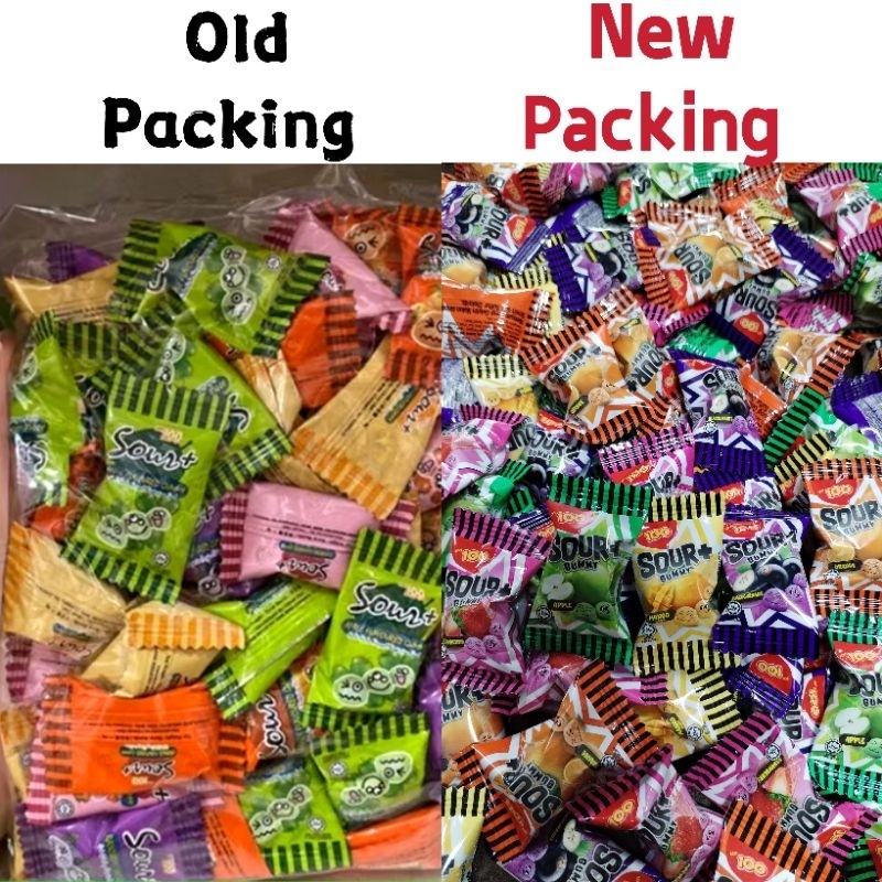 Lot100 Lot 100 Sour Plus Gummy Assorted Fruit Flavoured 25Pcs /50PCS | Shopee Malaysia