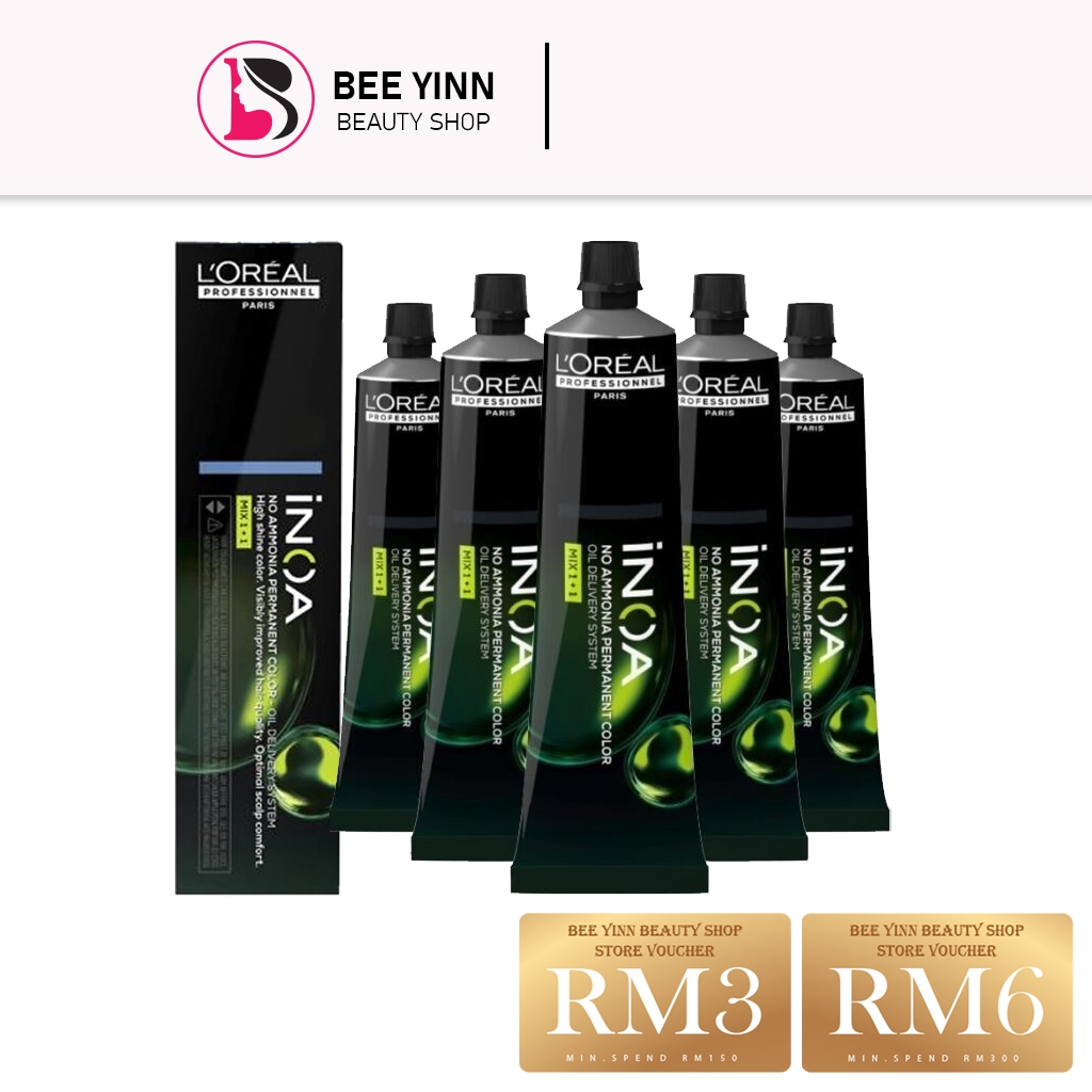 NEW STOCK!! Loreal Inoa Ammonia Free Permanent Hair Color - 60g (ONLY ...