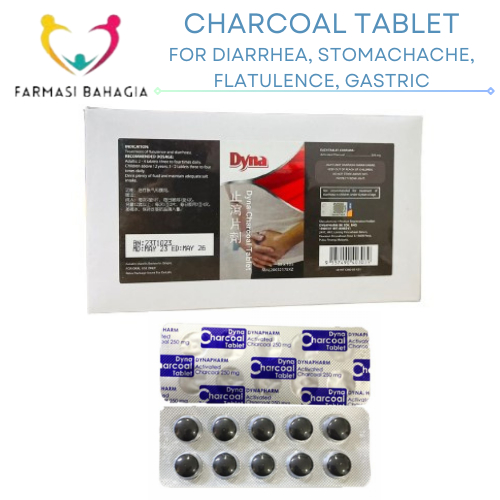 [ Exp 1/2028 ] DYNA CHARCOAL 250MG TABLET (50 X 10'S / BOX) | Shopee ...