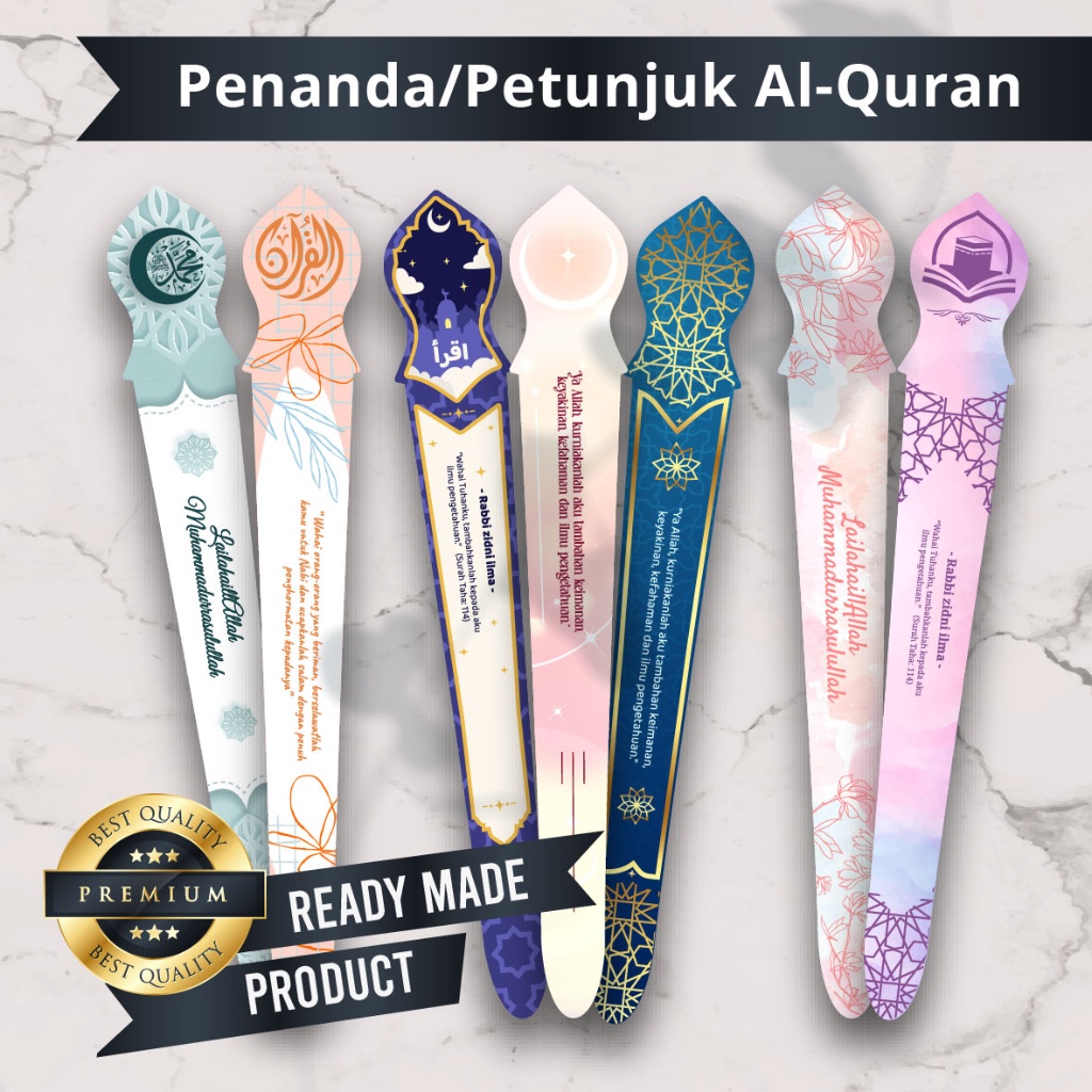 PENANDA AL-QURAN | PENANDA BUKU | ACRYLIC | COLOUR | ISLAMIC | READY ...