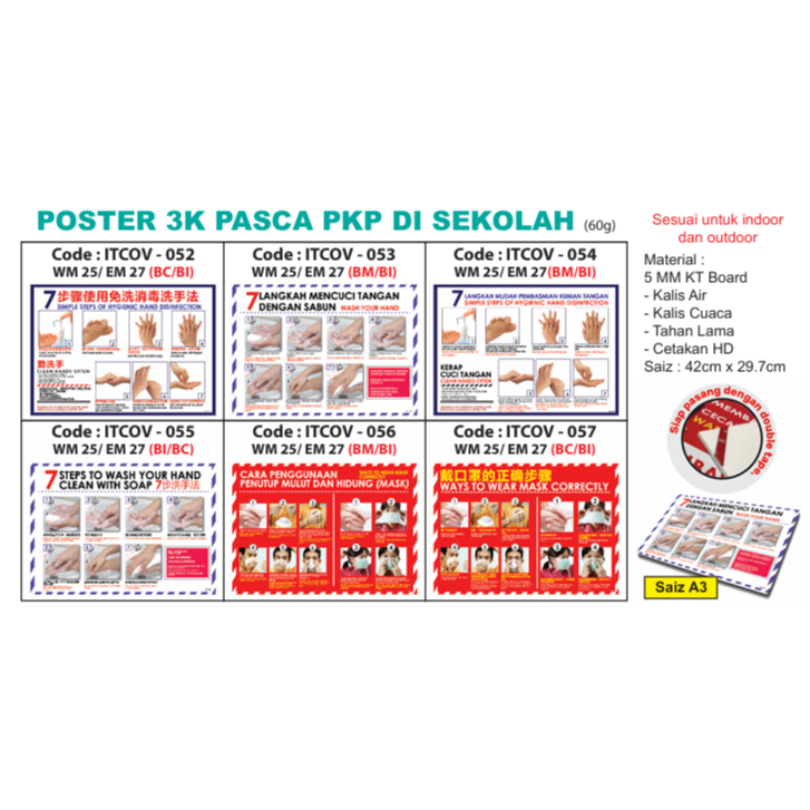 POSTER 3K PASCA PKP DI SEKOLAH ITCOV - 052 TEACHING AIDS SCHOOL SEKOLAH ...
