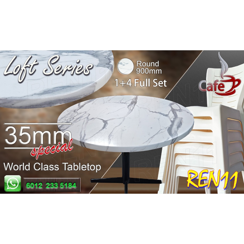 Cafe,Dining table ,Restoran Furniture ,Meja Makan, White marble solid ...