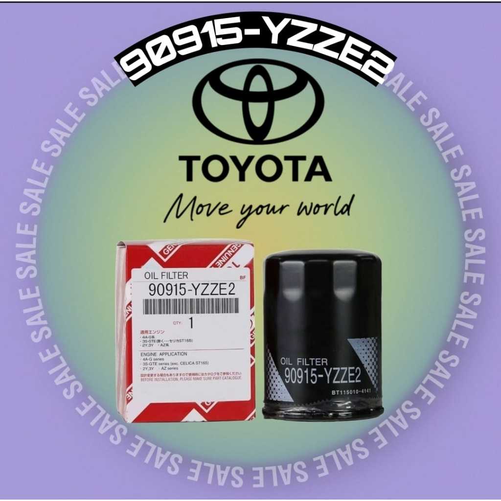 Original Toyota Oil Filter (90915-YZZE2 ) for Alphard Camry Vellfire ...