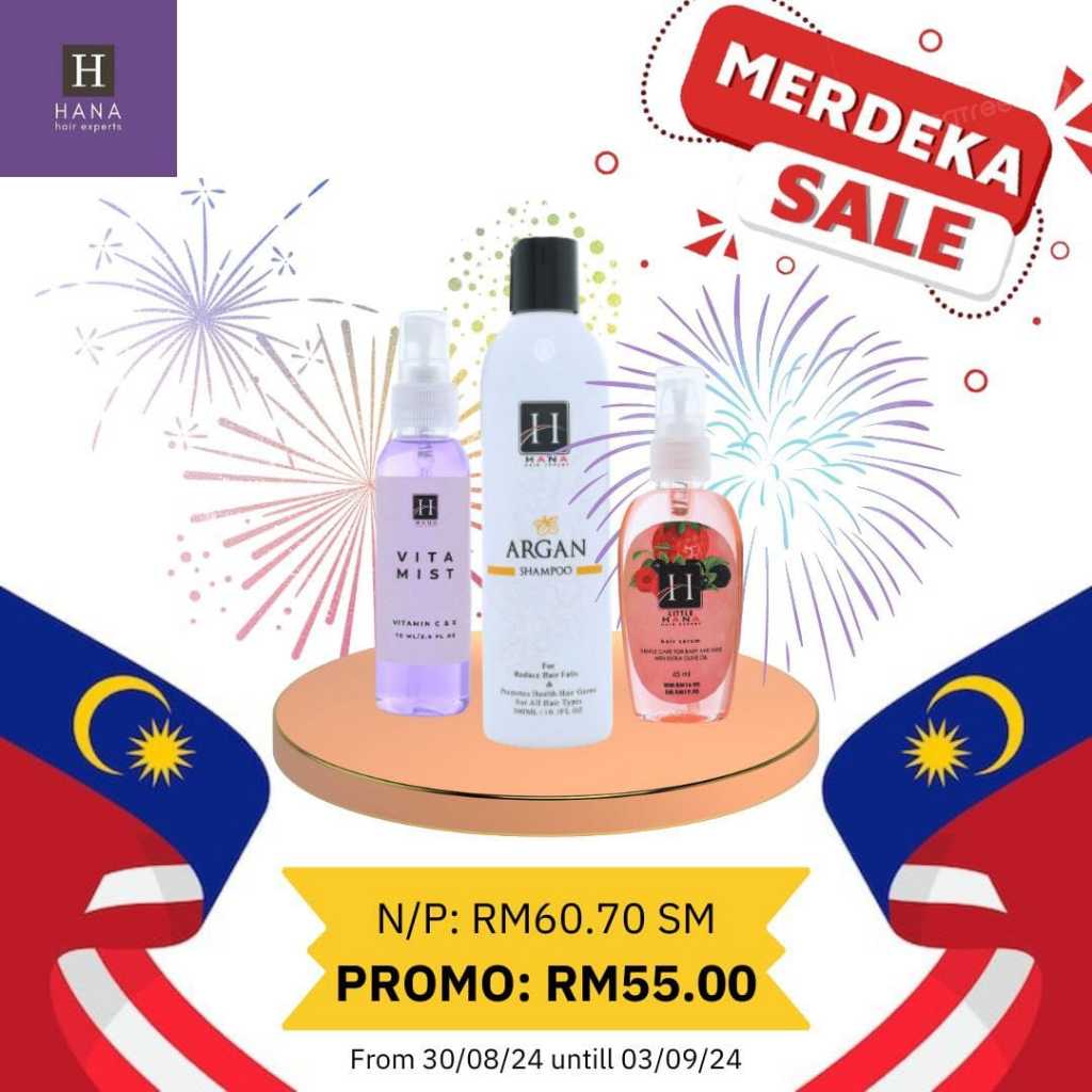 Produk Rawatan Rambut Hana Hair Promo Sempena Merdeka | Shopee Malaysia