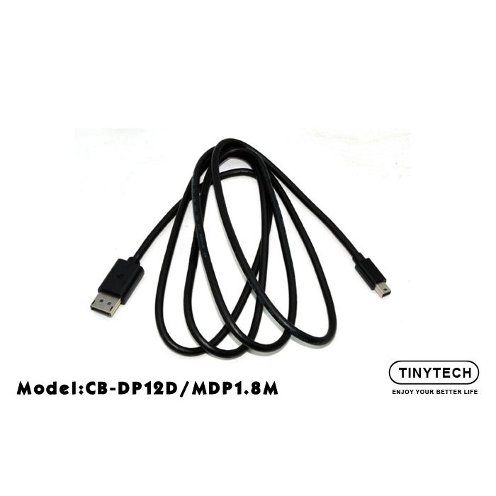 TINYTECH DISPLAYPORT V1.2 TO MINI DISPLAY PORT CABLE - (CB-DP12D/MDP1.8M) | Shopee Malaysia