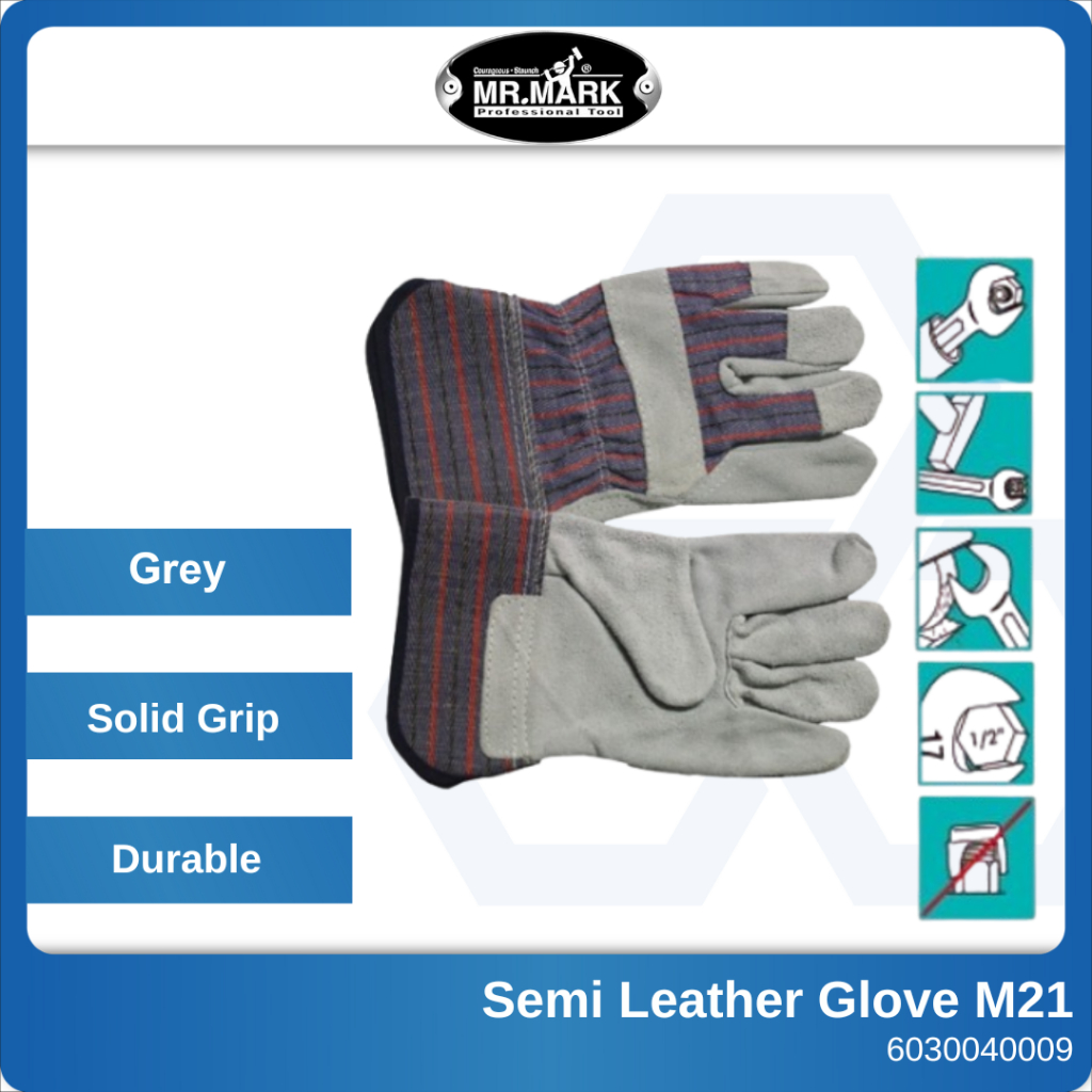 G1001 MK-HG 500BJ” Grey Semi Leather Glove M21 1 PAIR | Shopee Malaysia