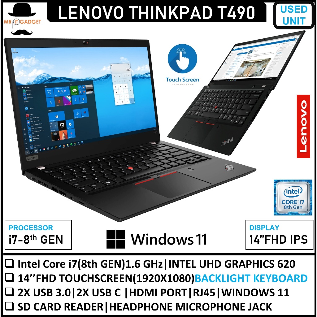 Lenovo Thinkpad Business Laptop T490/T480/T480S/T460/T470 Core i5/i7 ...