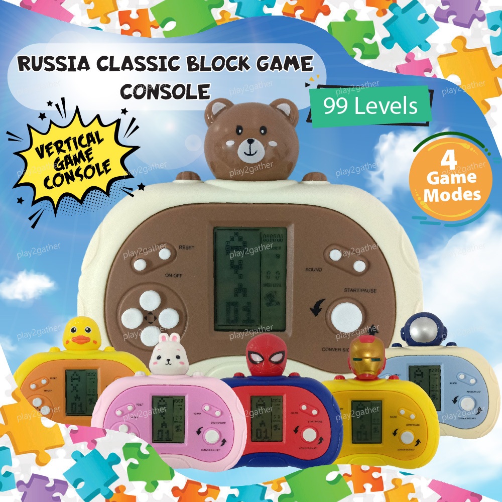 Tetris Various Character Classic Retro Electronic Brick Game Console ...