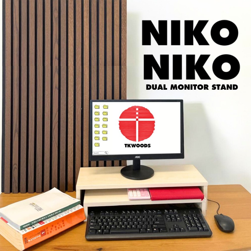 NIKO-NIKO Dual Monitor Stand | Shopee Malaysia