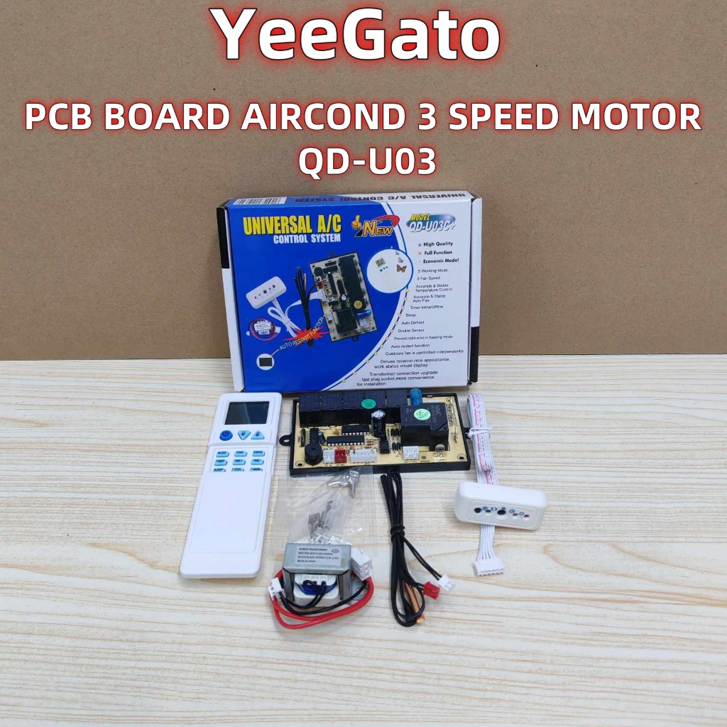 QD-U03 (WALL-MOUNTED) AC UNIVERSAL PCB AIRCOND CONTROL BOARD [ 3 SPEED ...