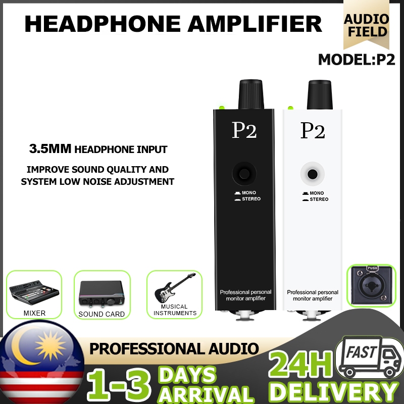 P2 Portable in Ear Monitor Amplifier Headphone Amp with XLR and TRS ...