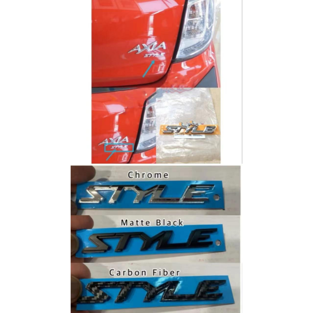 PERODUA AXIA STYLE REAR BONNET EMBLEM LOGO AXIA STYLE | Shopee Malaysia