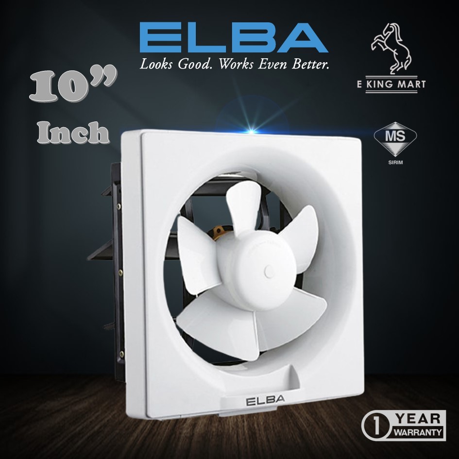 ELBA 8 / 10" Inch Exhaust Fan Ventilation Fan EVF-1005(WH) / EVF-0805 ...