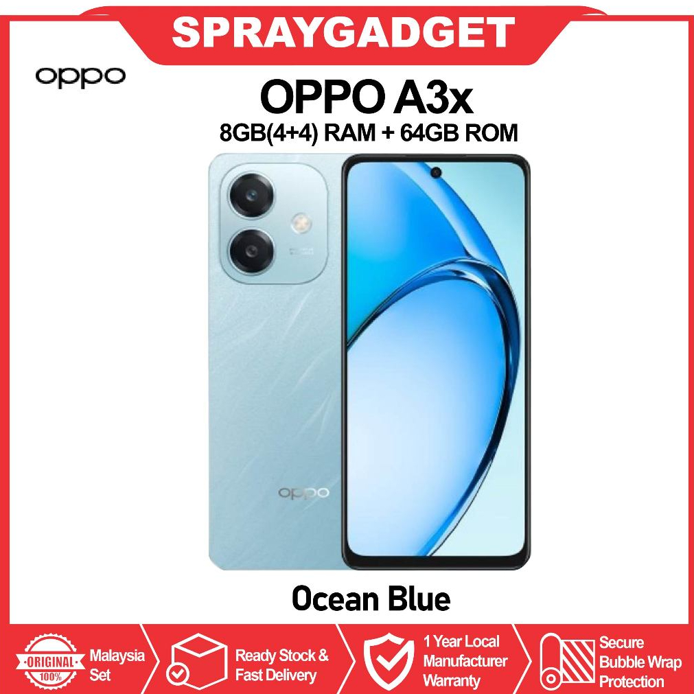 OPPO A3X -12GB(6+6)RAM + 128GB ROM l Snapdragon 6s 4G Gen 1 l 45W ...