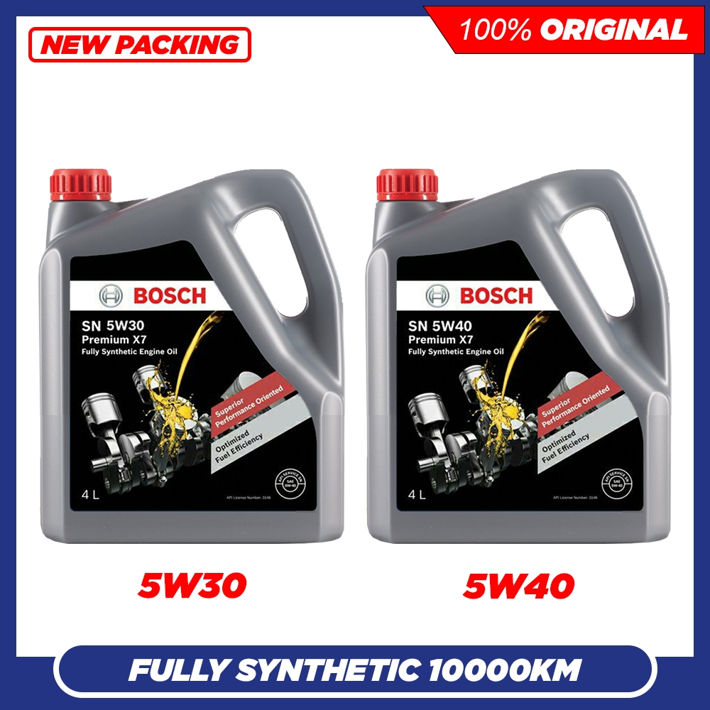 BOSCH PREMIUMX7 5W40 5W30 SN Fully Synthetic Engine Oil (4L) | Shopee ...
