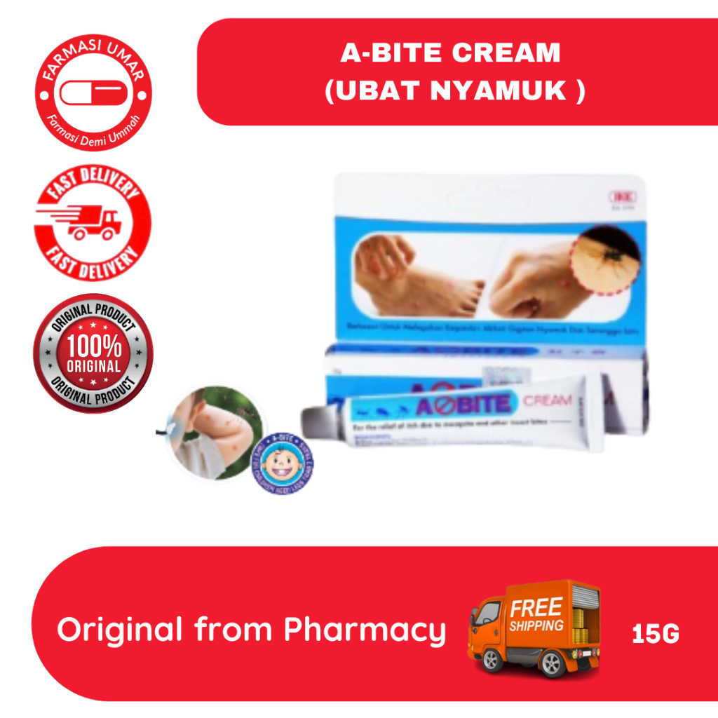 A-BITE CREAM 15G (relieve Itch due to insect bites/kena gigitan nyamuk ...